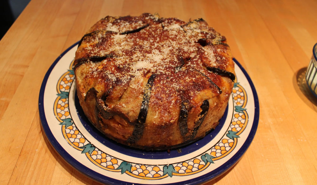 Eggplant Rigatoni Timbale - Tim & Victor's Totally Joyous Recipes